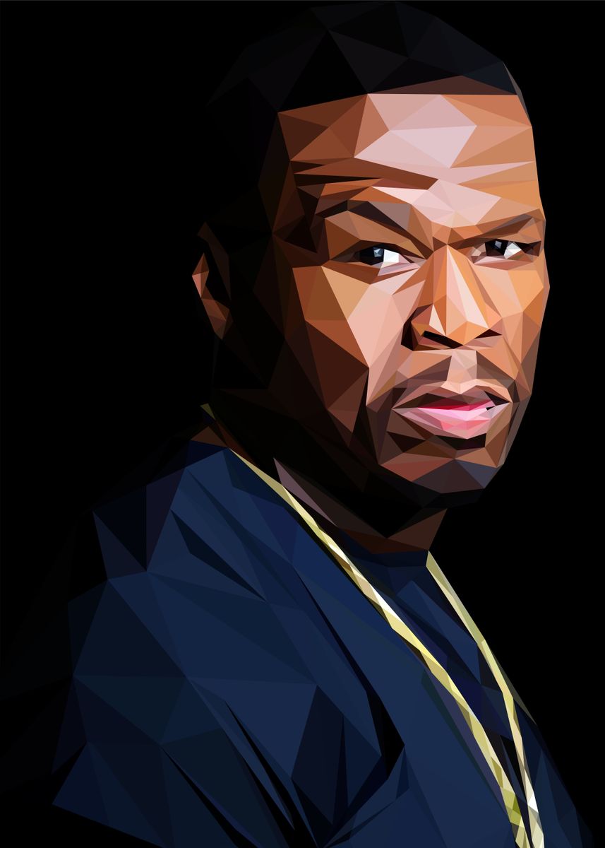 '50 CENT' Poster, picture, metal print, paint by Lowpoly Posters | Displate