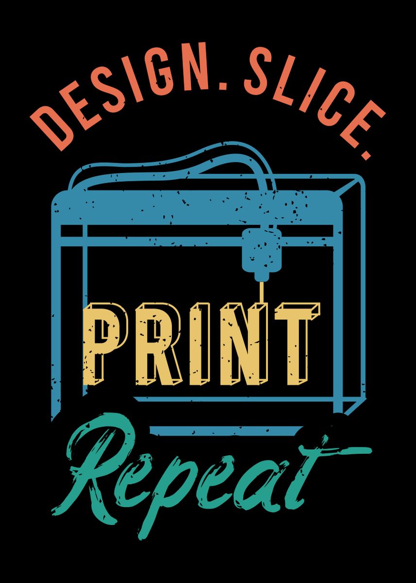 '3D Printing 3D Printer' Poster, picture, metal print, paint by Alley ...
