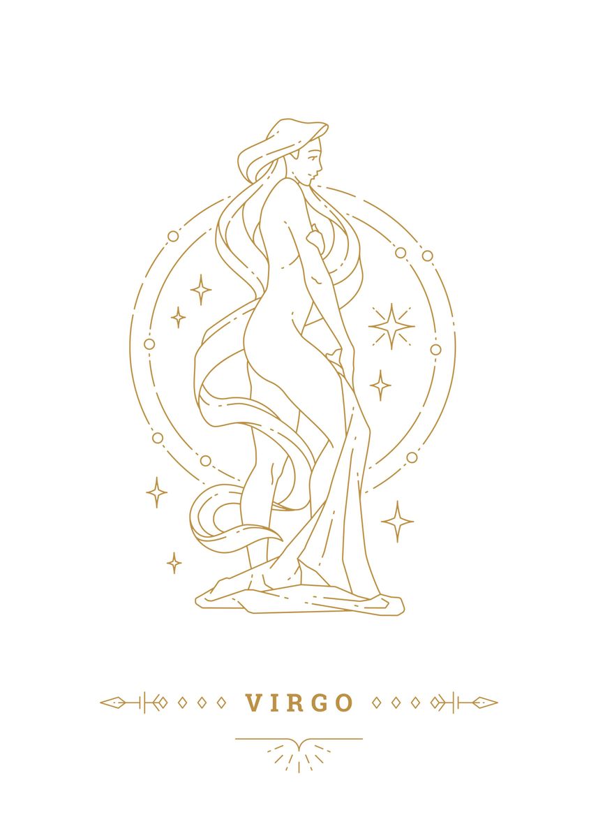 'Virgo Zodiac Sign' Poster, picture, metal print, paint by Five Senses ...