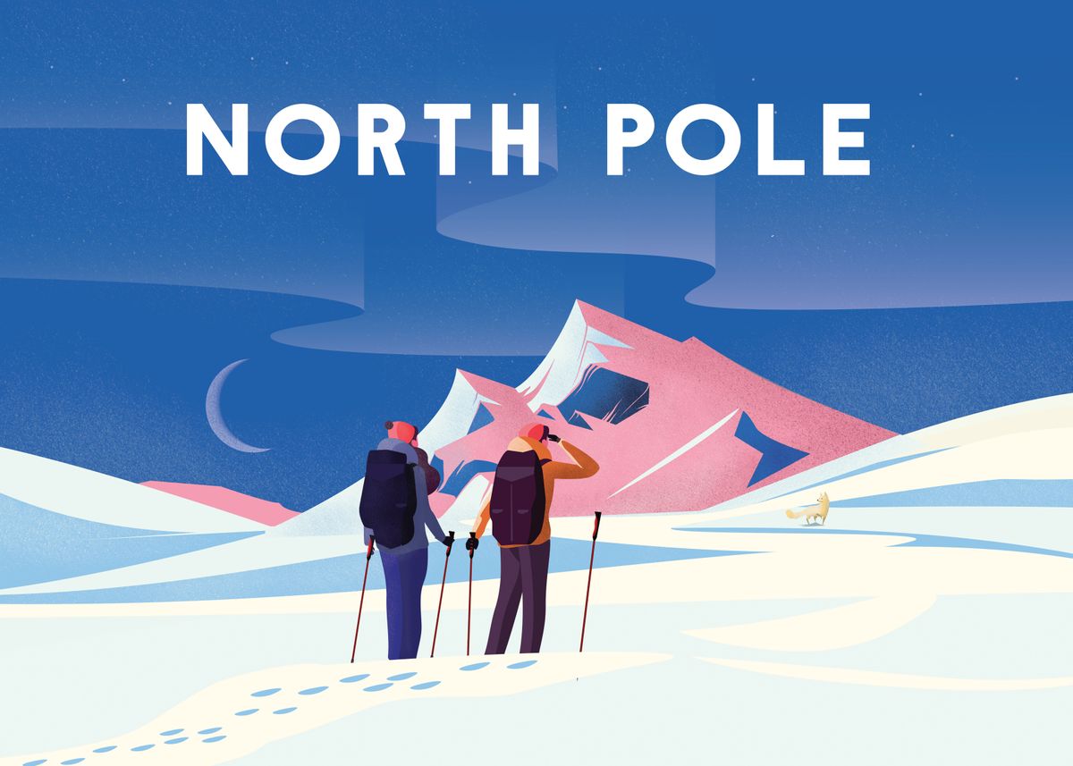 'North Pole 1' Poster by Caravan Studio | Displate