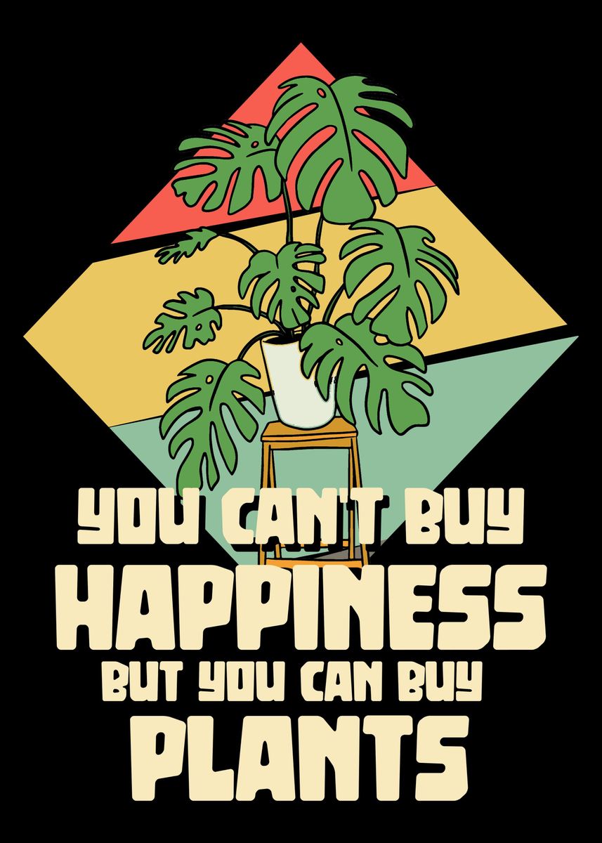 'Plants happiness Florist' Poster, picture, metal print, paint by ...