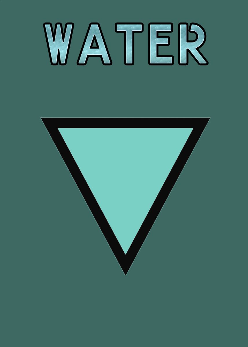 'WATER ELEMENT' Poster, picture, metal print, paint by TroisiemeOeil ...