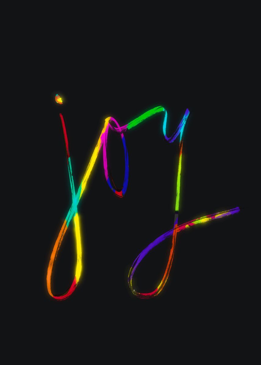 'Joy Text art' Poster by veena acharya | Displate