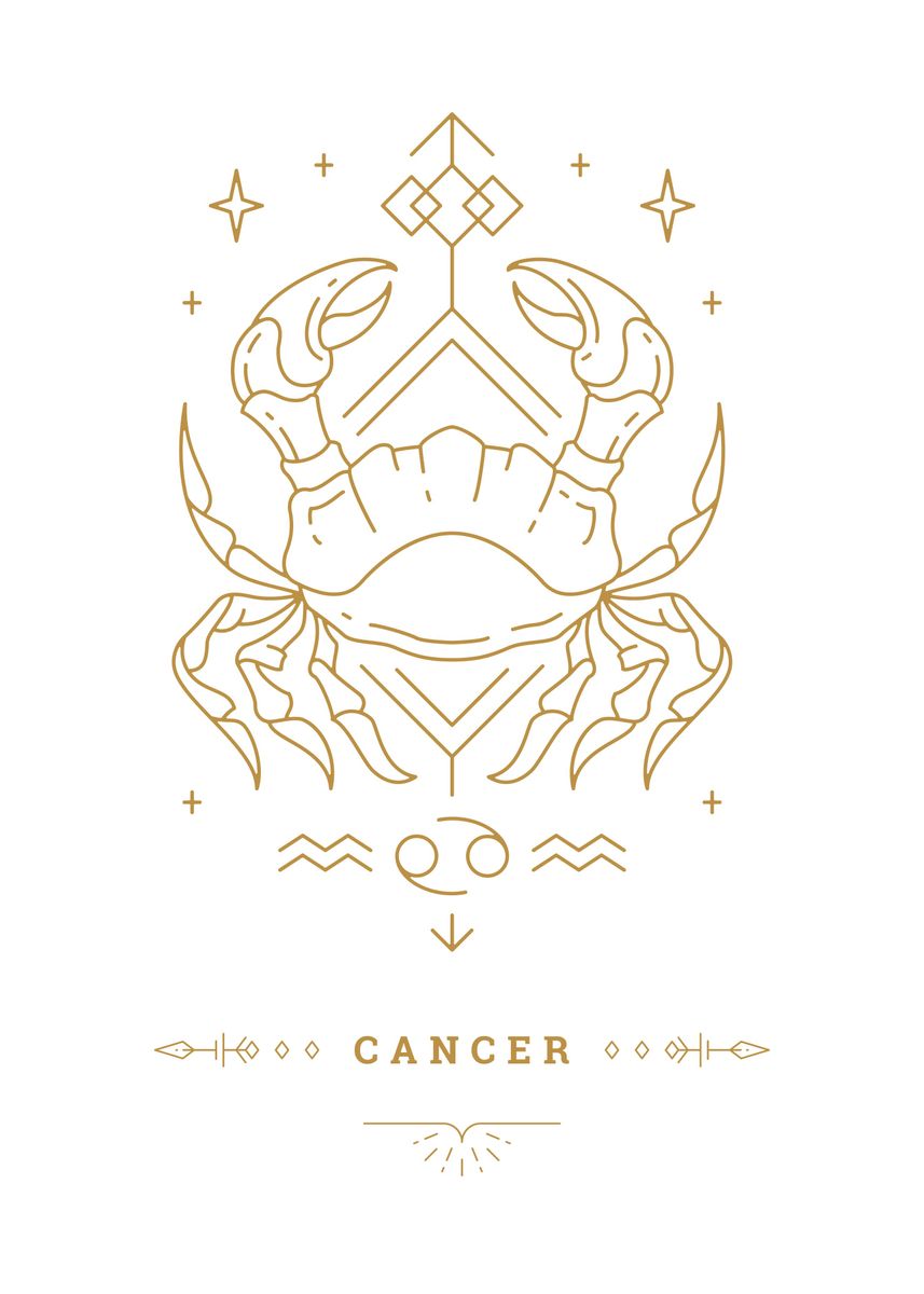 'Cancer Zodiac Sign' Poster, picture, metal print, paint by Five Senses ...