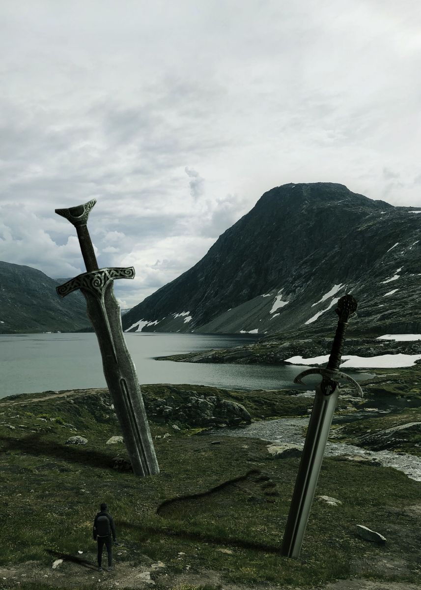 'Sword' Poster, picture, metal print, paint by Clumsy Artist | Displate