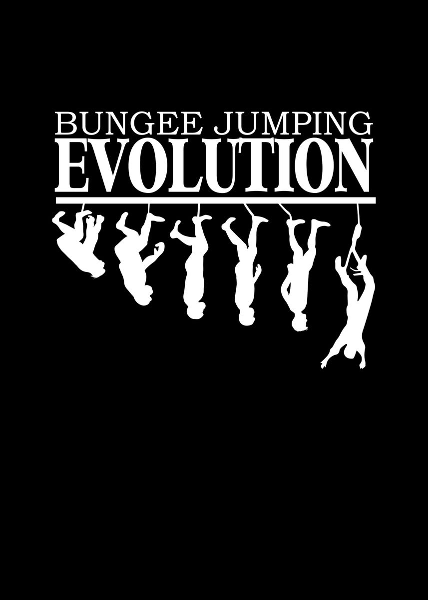 'Bungee Jumping evolution' Poster by bananadesign | Displate