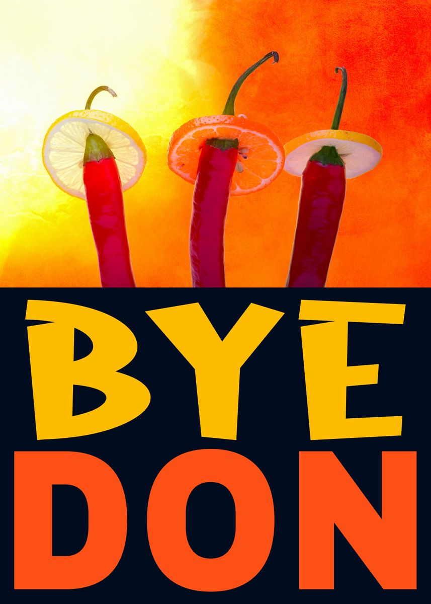 'Red Chili Peppers Bye Don' Poster, picture, metal print, paint by Art ...