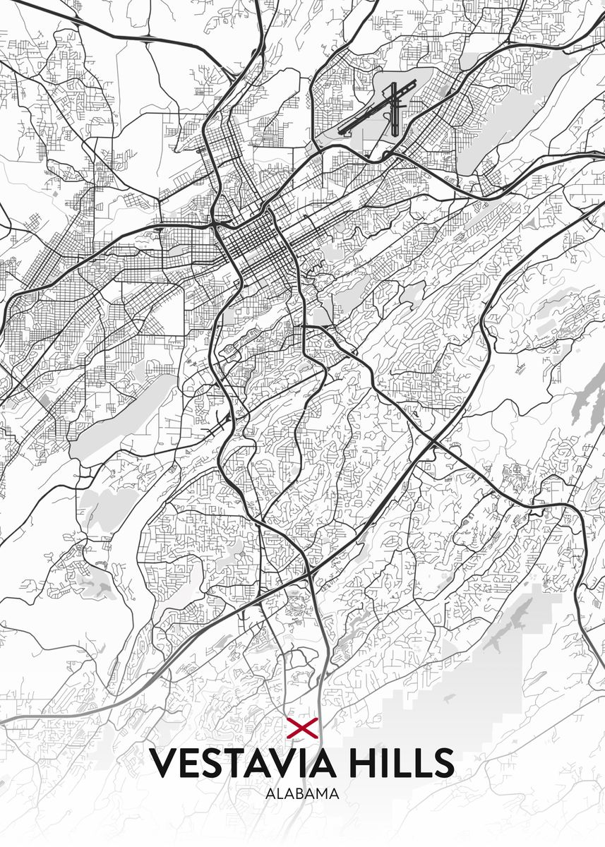 'Vestavia Hills AL' Poster, picture, metal print, paint by IMR Designs ...