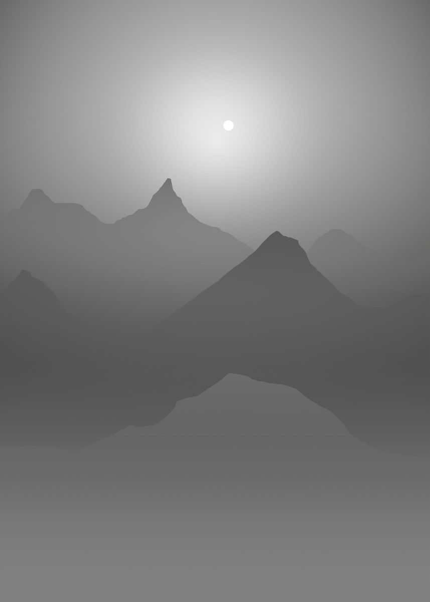 'Gray sunrise' Poster by Waldemar Kret | Displate