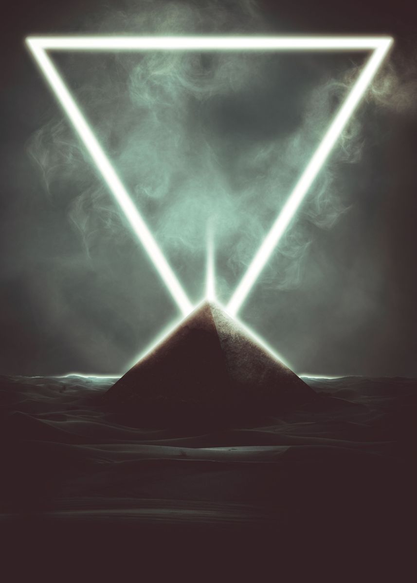 'Neon Pyramid' Poster by AndrejZT | Displate