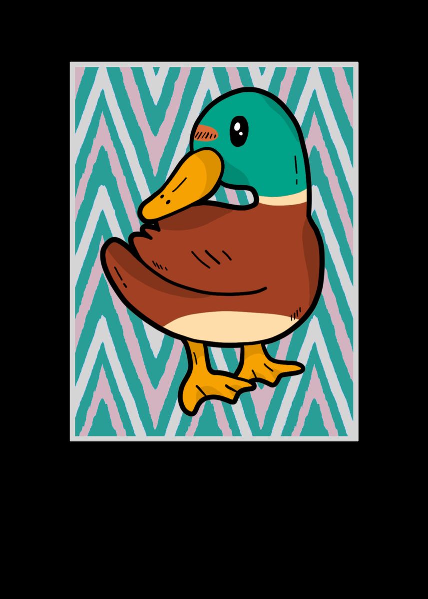 'Duck' Poster, picture, metal print, paint by Shiva121 | Displate