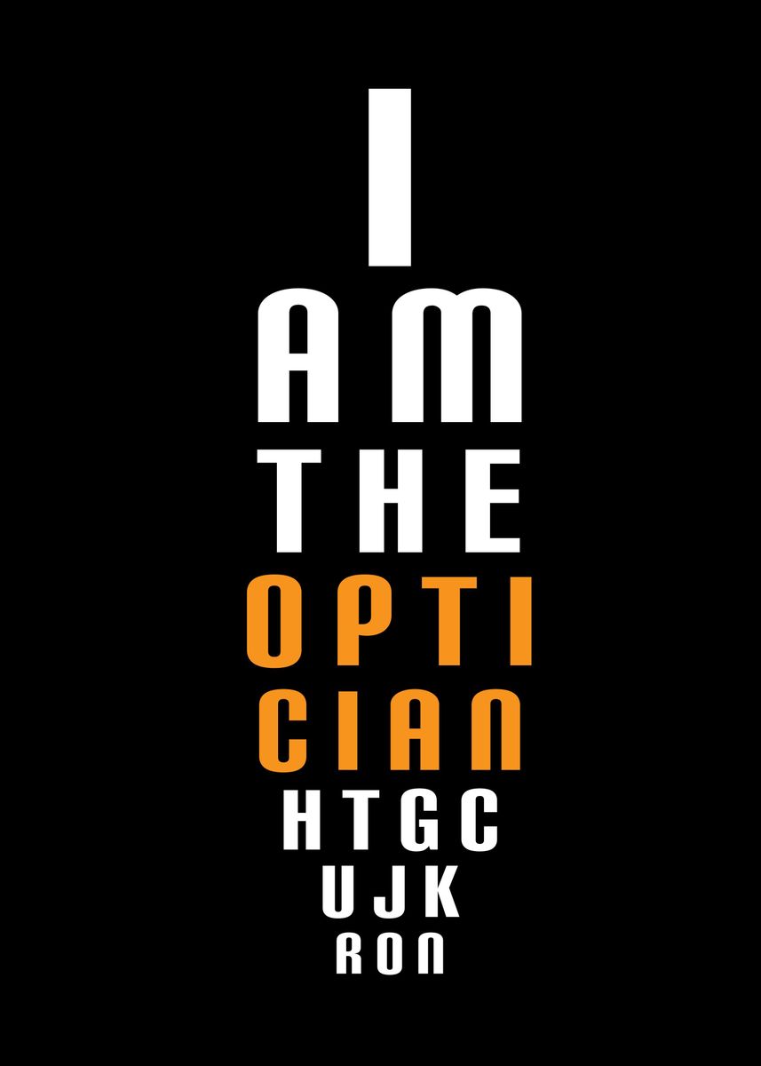 'Eyes Test Optician' Poster, picture, metal print, paint by Bernie ...