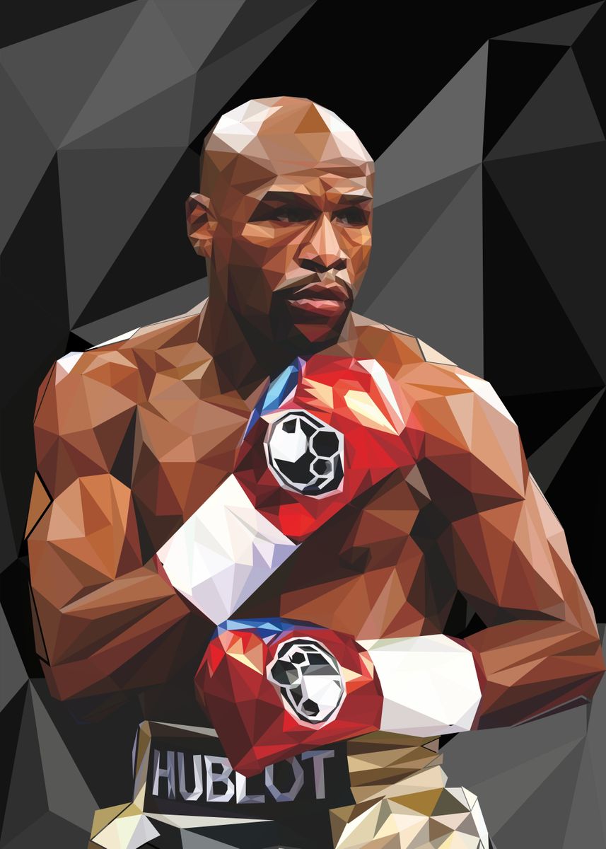 'Floyd Money Mayweather' Poster, picture, metal print, paint by Lowpoly ...