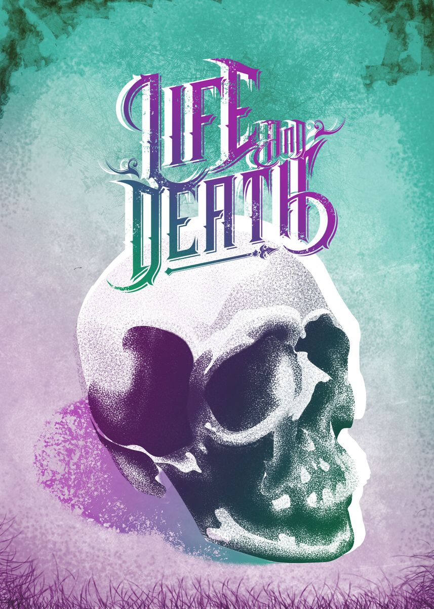 'Life and Death' Poster, picture, metal print, paint by Monskie | Displate