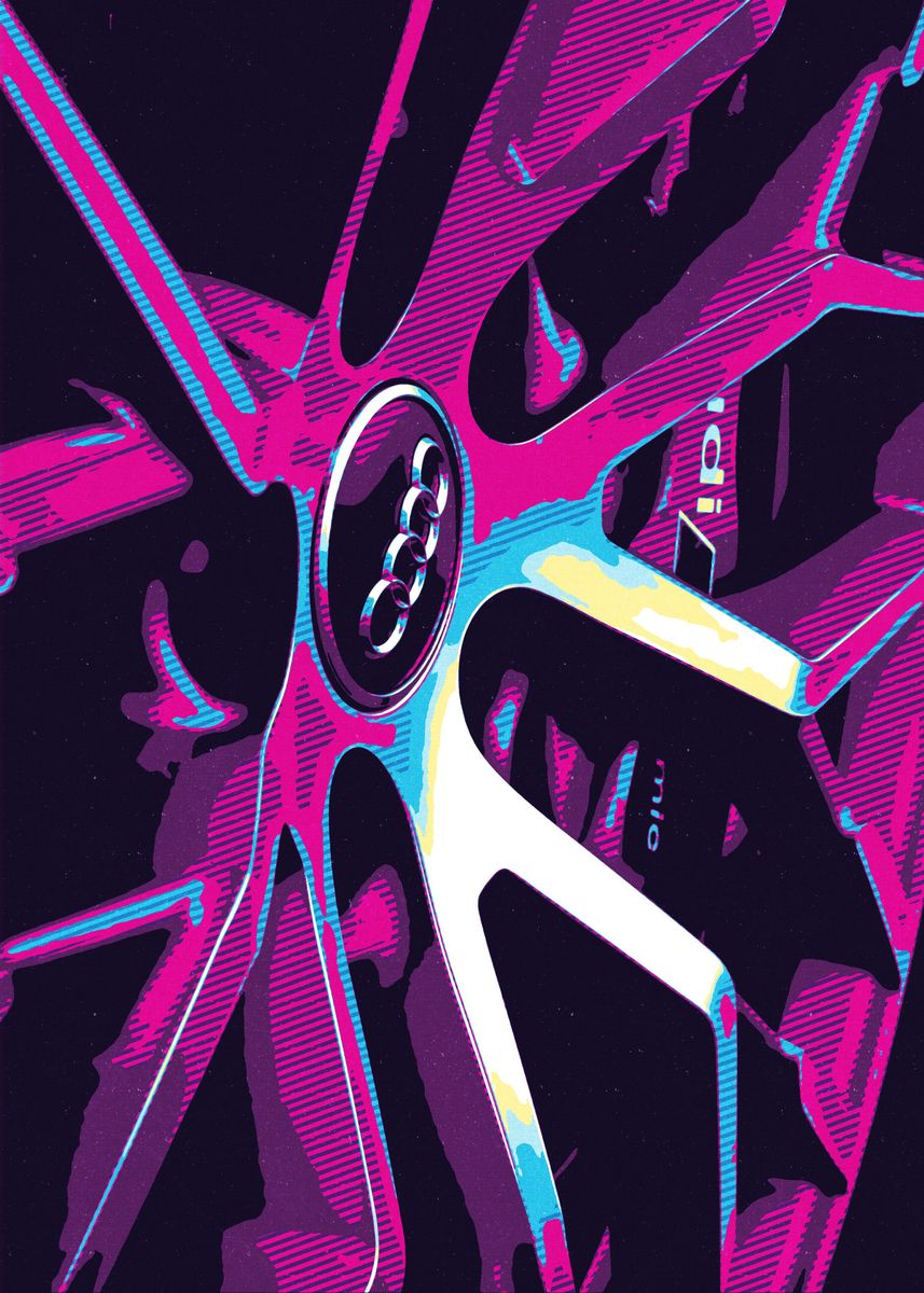 'retro car rim' Poster, picture, metal print, paint by ReCreArtion ...