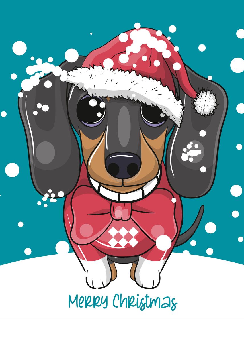 'Dogs Happy Christmas' Poster by Love Repeat | Displate