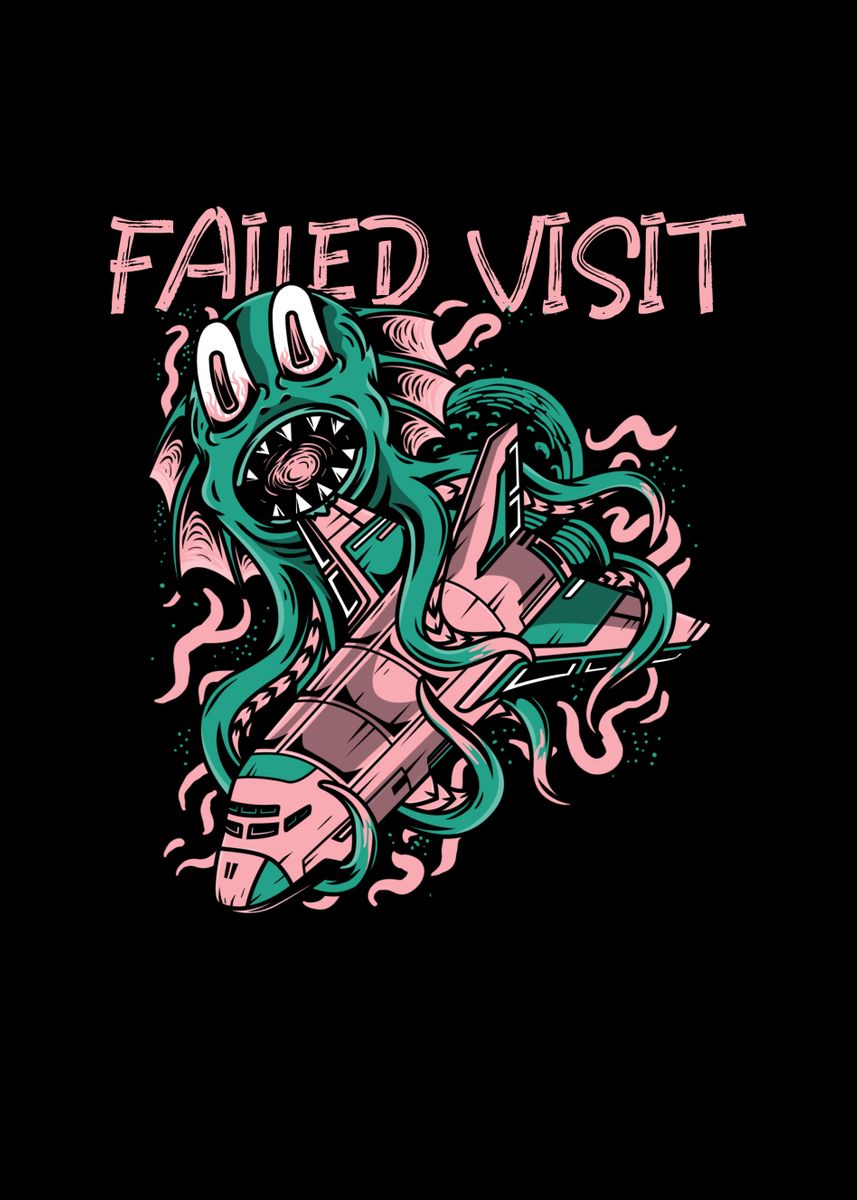 'Alien Saying Funny' Poster, picture, metal print, paint by schmugo ...