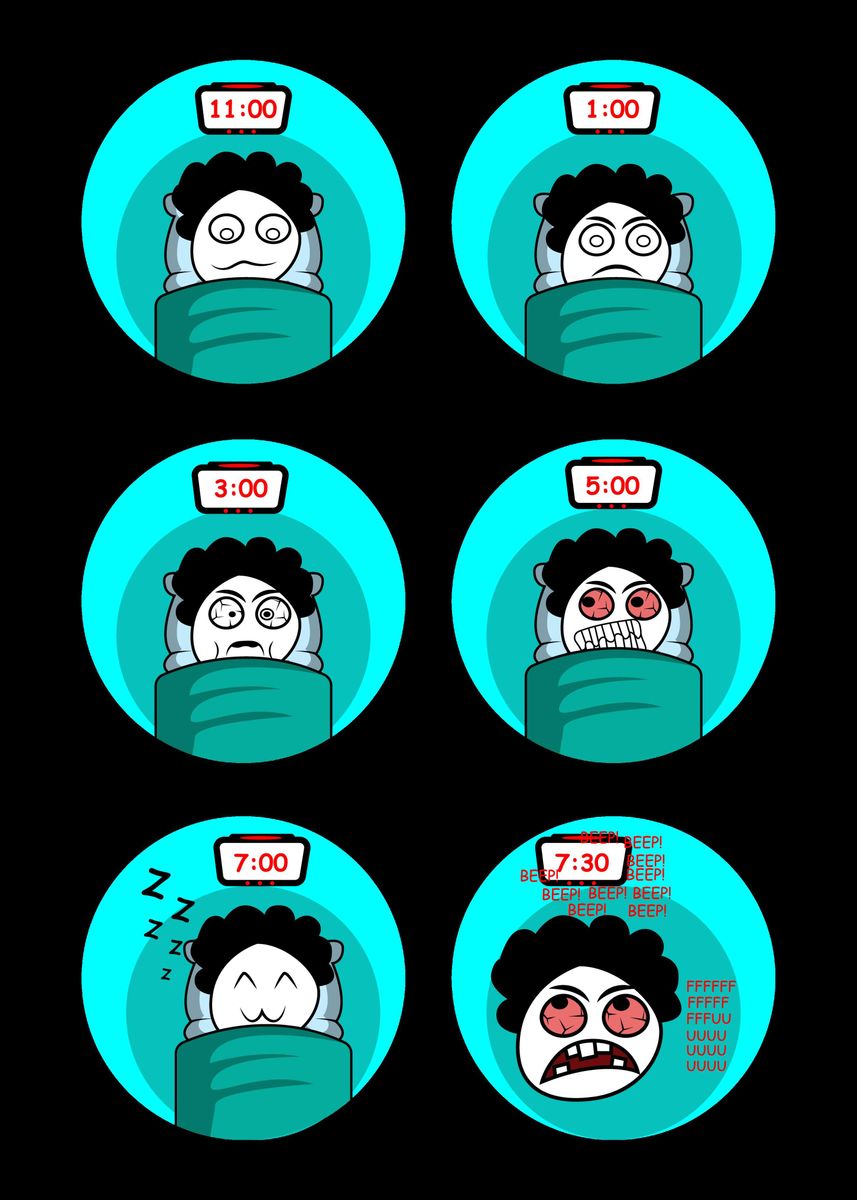 'Sleep Funny Somnophile Gif' Poster by Powdertoastman | Displate