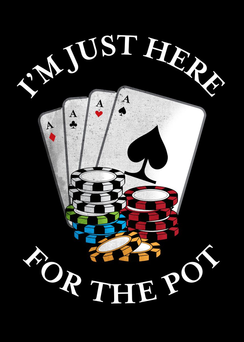 'Gambling Poker Pot Gift' Poster, picture, metal print, paint by Phil ...