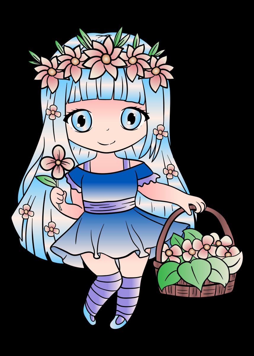 'Animation Flowers Garden' Poster by Roland Andres | Displate