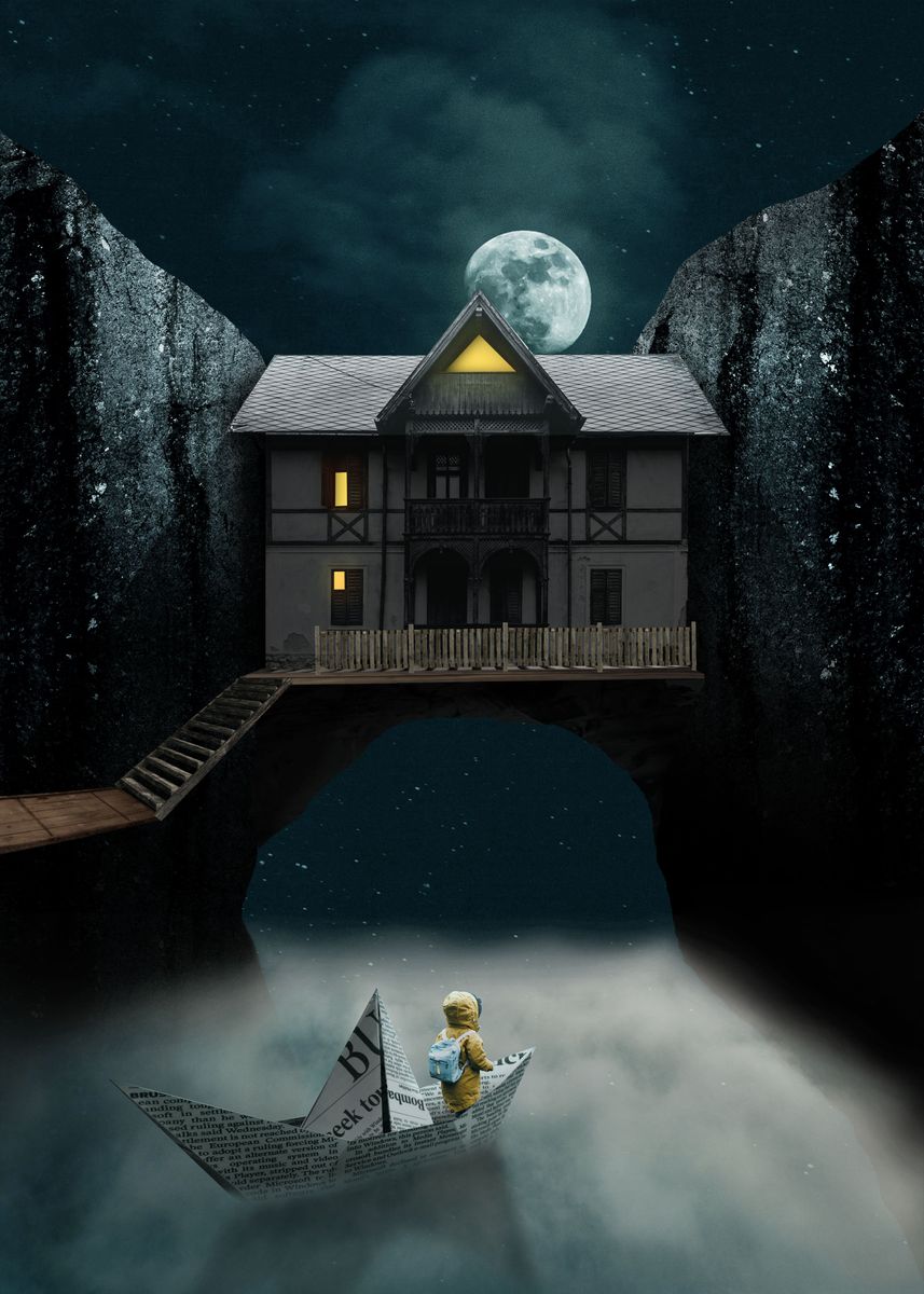 'House ' Poster, picture, metal print, paint by Clumsy Artist | Displate