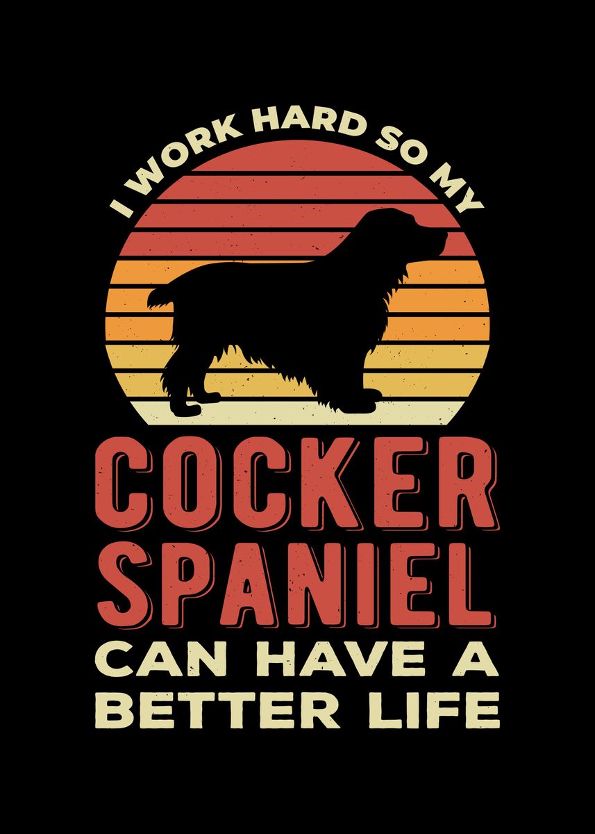 'Funny Cocker Spaniel' Poster, picture, metal print, paint by Visualz ...