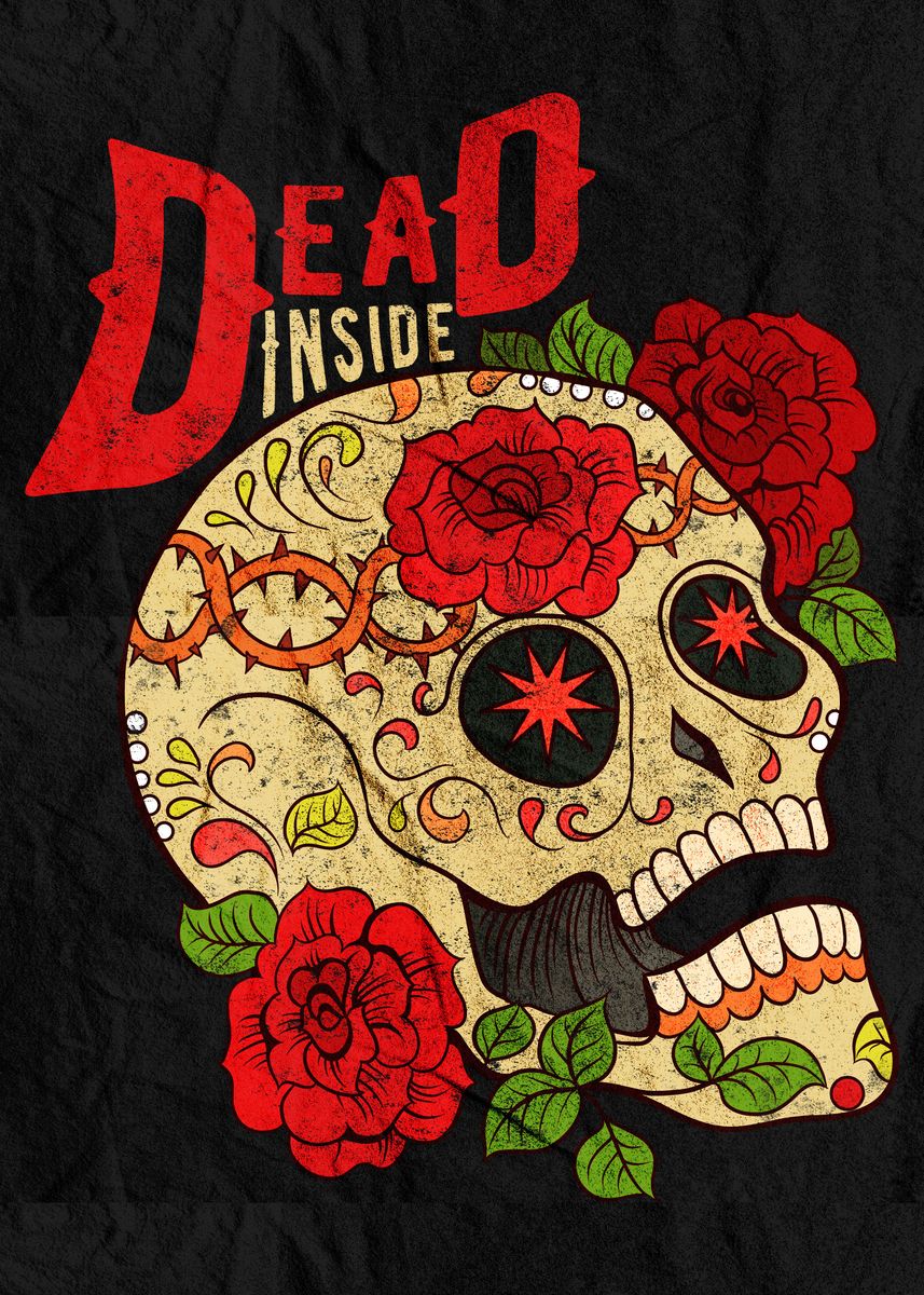 'Dead inside' Poster, picture, metal print, paint by mehdi bellamine ...