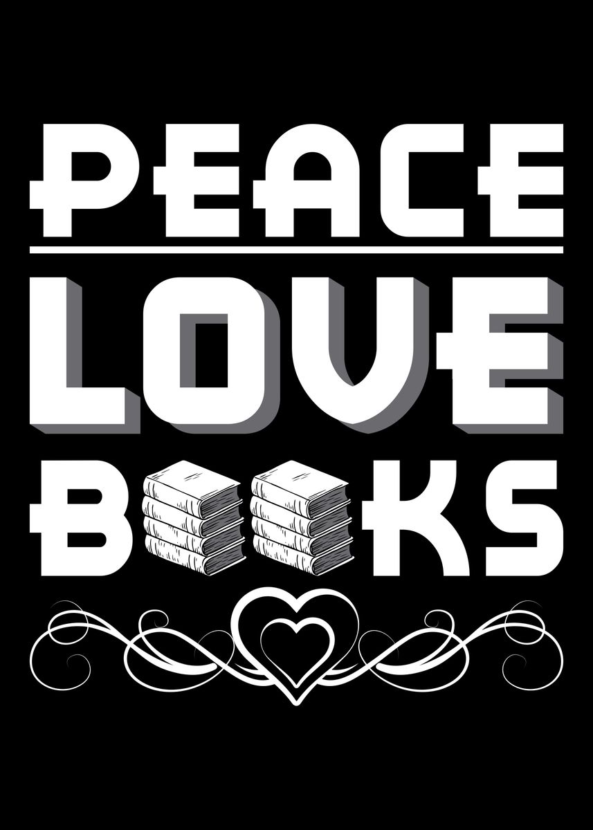 'Booklover Bookworm book' Poster, picture, metal print, paint by ...