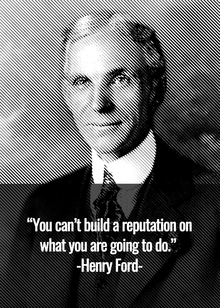 'Henry Ford Quotes' Poster, picture, metal print, paint by Roni Aji ...