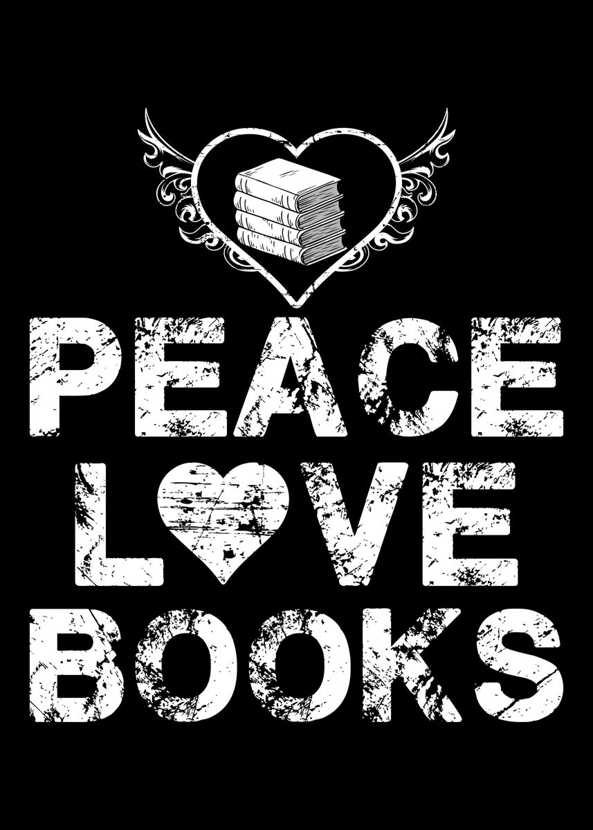 'Booklover Bookworm book' Poster, picture, metal print, paint by ...