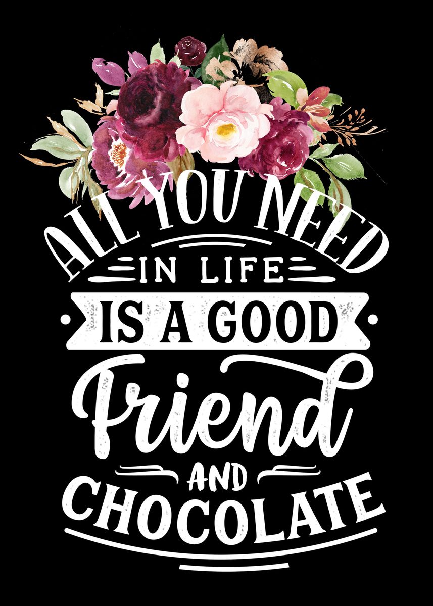 'Friend and Chocolate' Poster, picture, metal print, paint by Juliana ...
