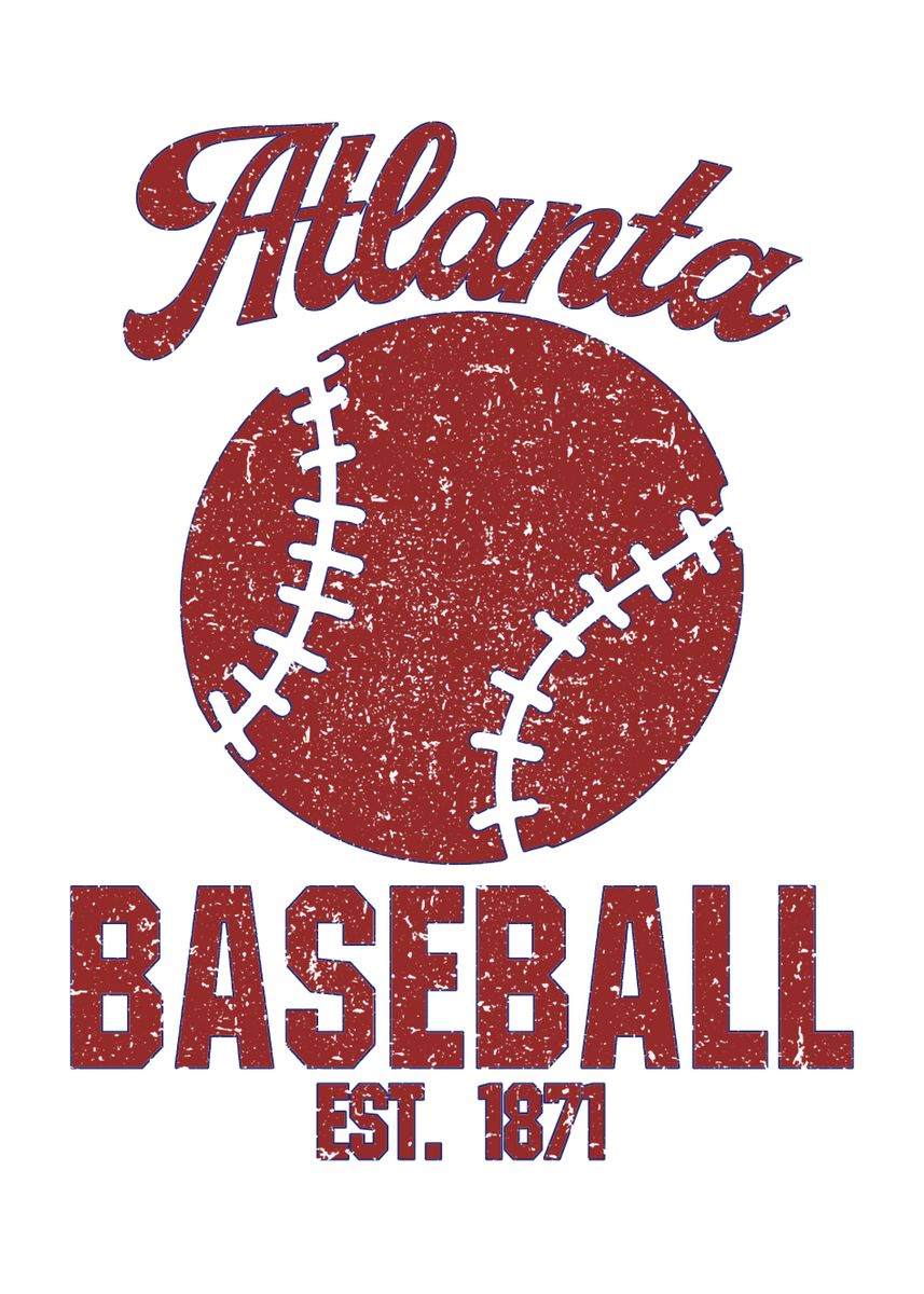 'Atlanta Baseball ' Poster, picture, metal print, paint by backtonature ...