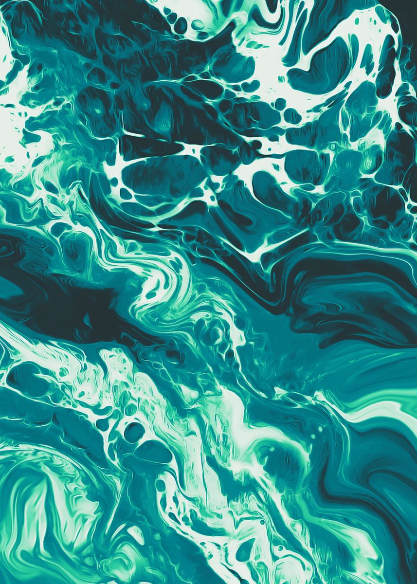 'Aqua Magma' Poster by Nephelys | Displate