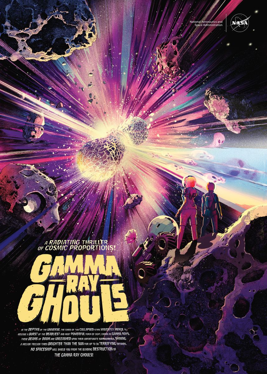 'Gamma Ray Ghouls' Poster, picture, metal print, paint by NASA | Displate