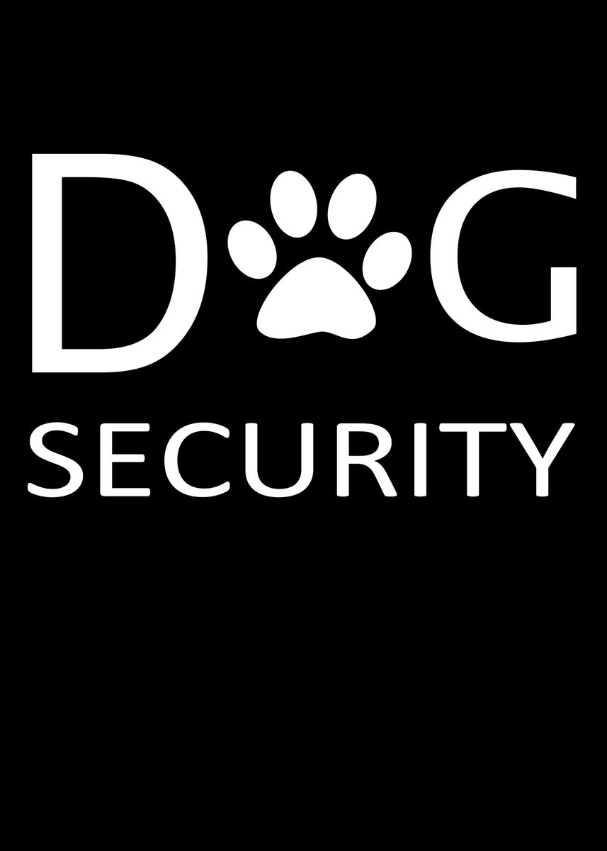 'Dog Security' Poster, picture, metal print, paint by bananadesign ...