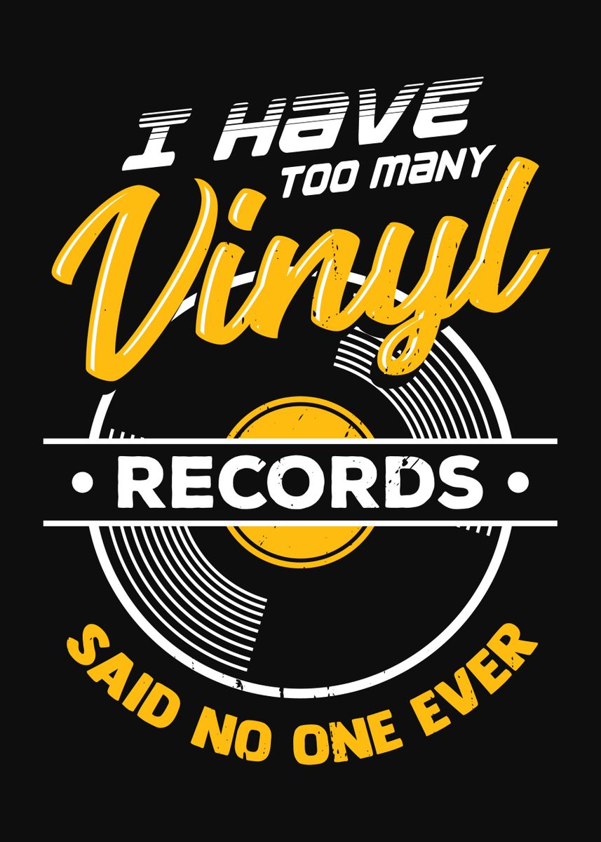 'Vinyl Records Design' Poster, picture, metal print, paint by Marcel ...