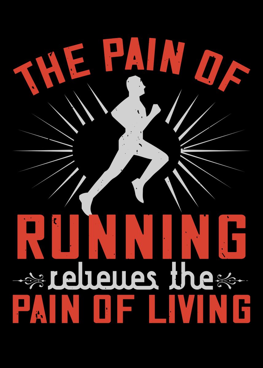 'Pain of Running' Poster by NoPlanB | Displate