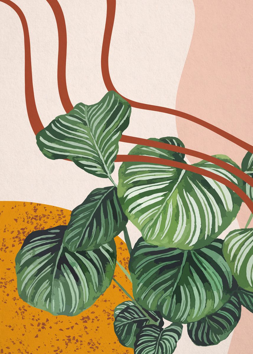 'Bohemian Plants 5' Poster, picture, metal print, paint by Gush Art ...