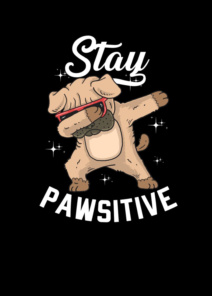 'Pug Dabbing Pug Pug' Poster, picture, metal print, paint by ZS C O M M ...