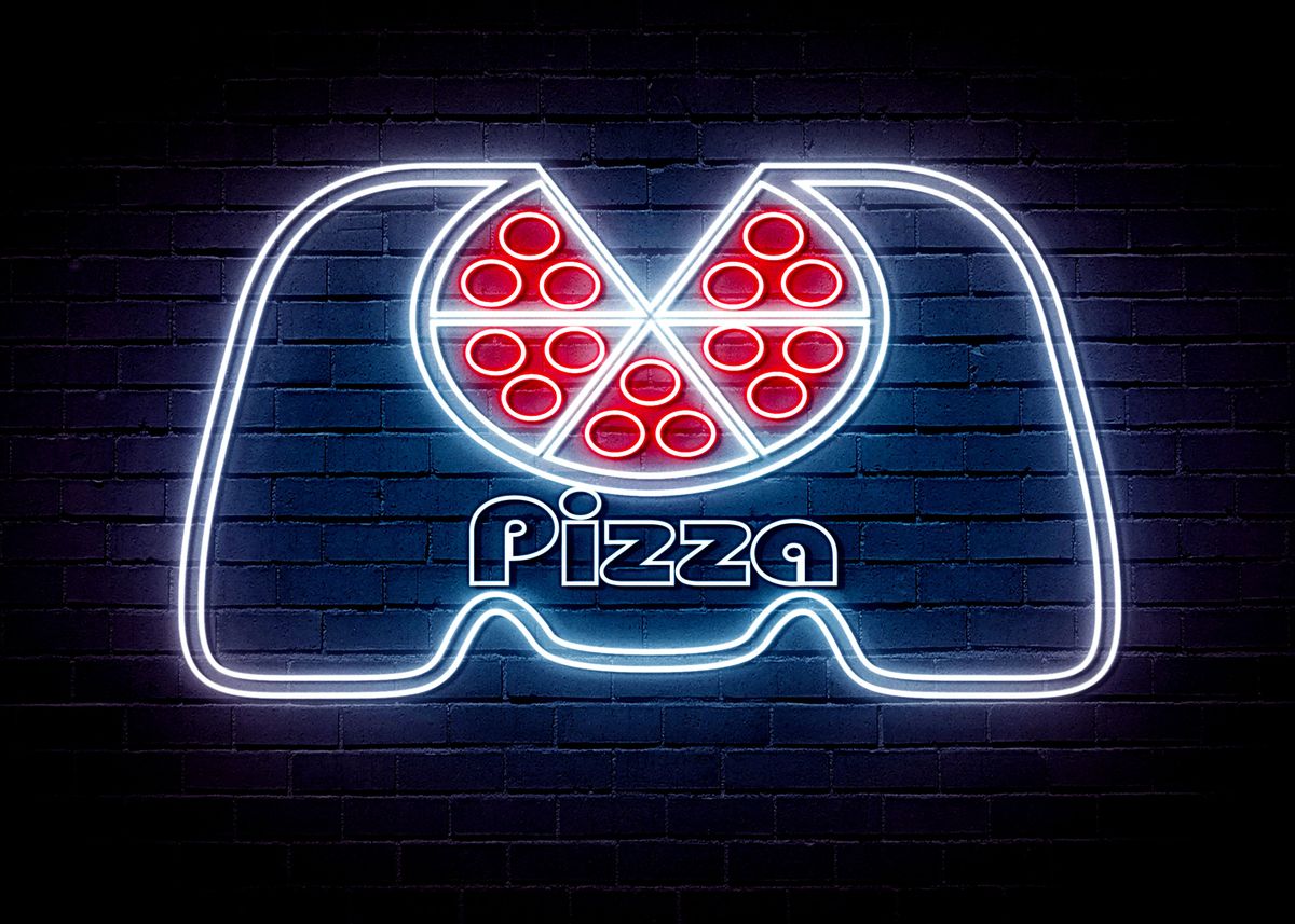'gaming pizza ' Poster by shiner artist | Displate