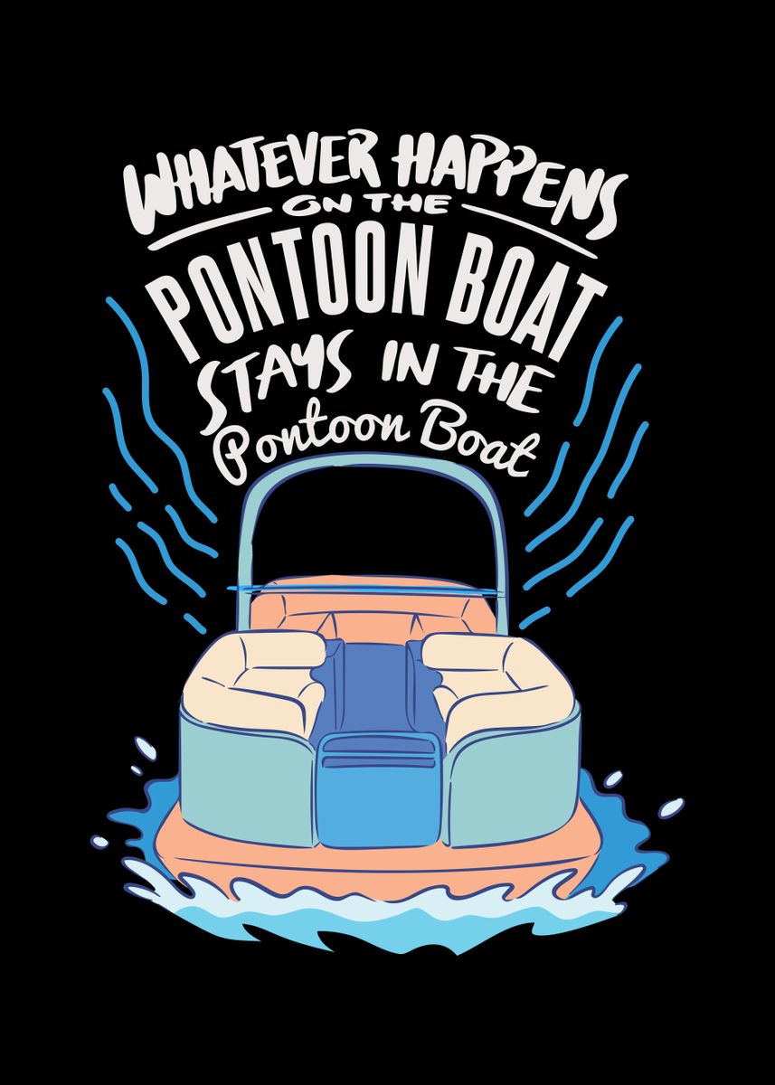 'On The Pontoon Boat ' Poster, picture, metal print, paint by Monster ...