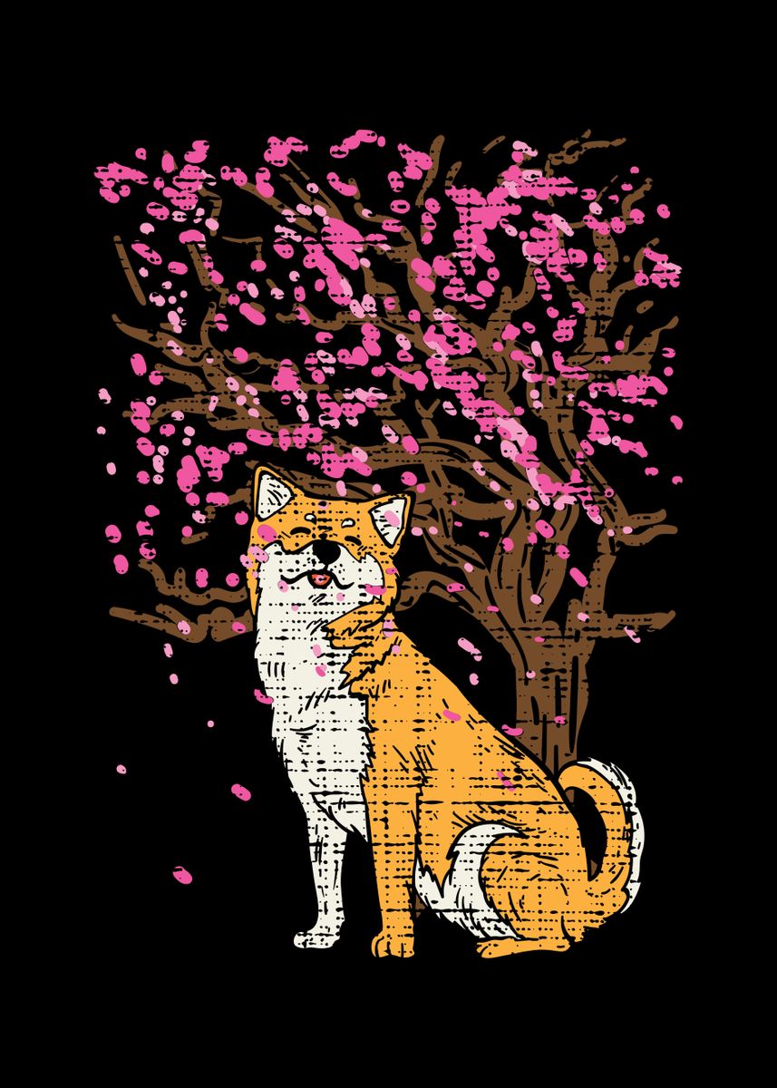 'Shiba Inu' Poster by Monster Designs | Displate