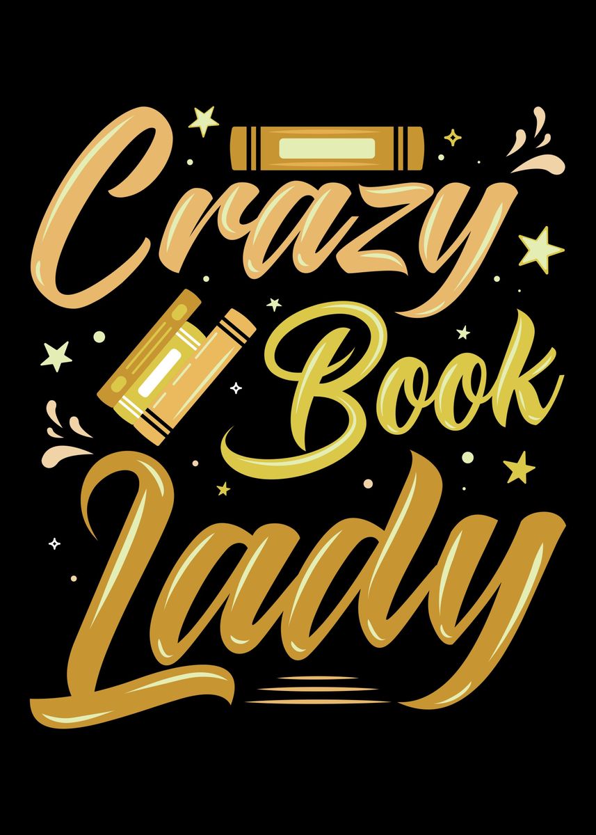 'Booklover Bookworm book' Poster, picture, metal print, paint by ...