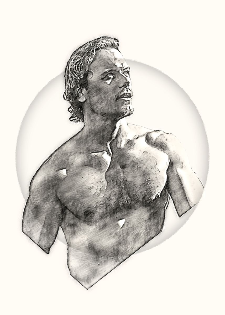 'Outlander Jamie muscle' Poster, picture, metal print, paint by Leviosa ...