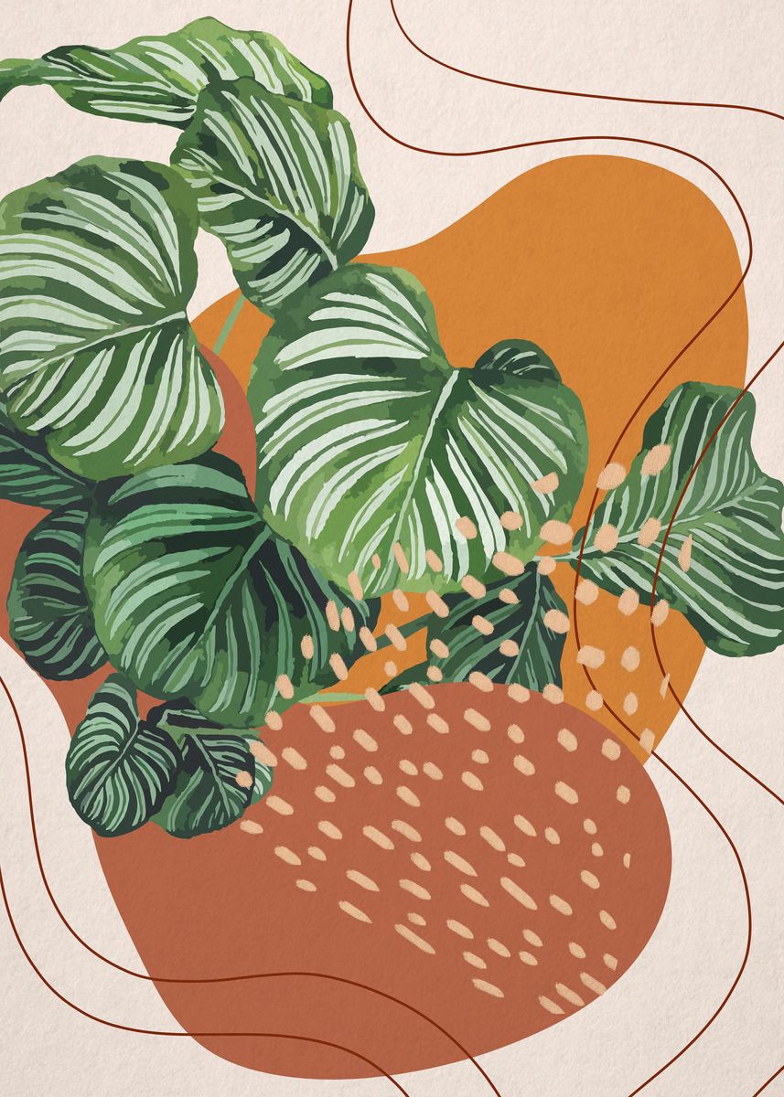 'Bohemian Plants 4' Poster by Gush Art Studio | Displate