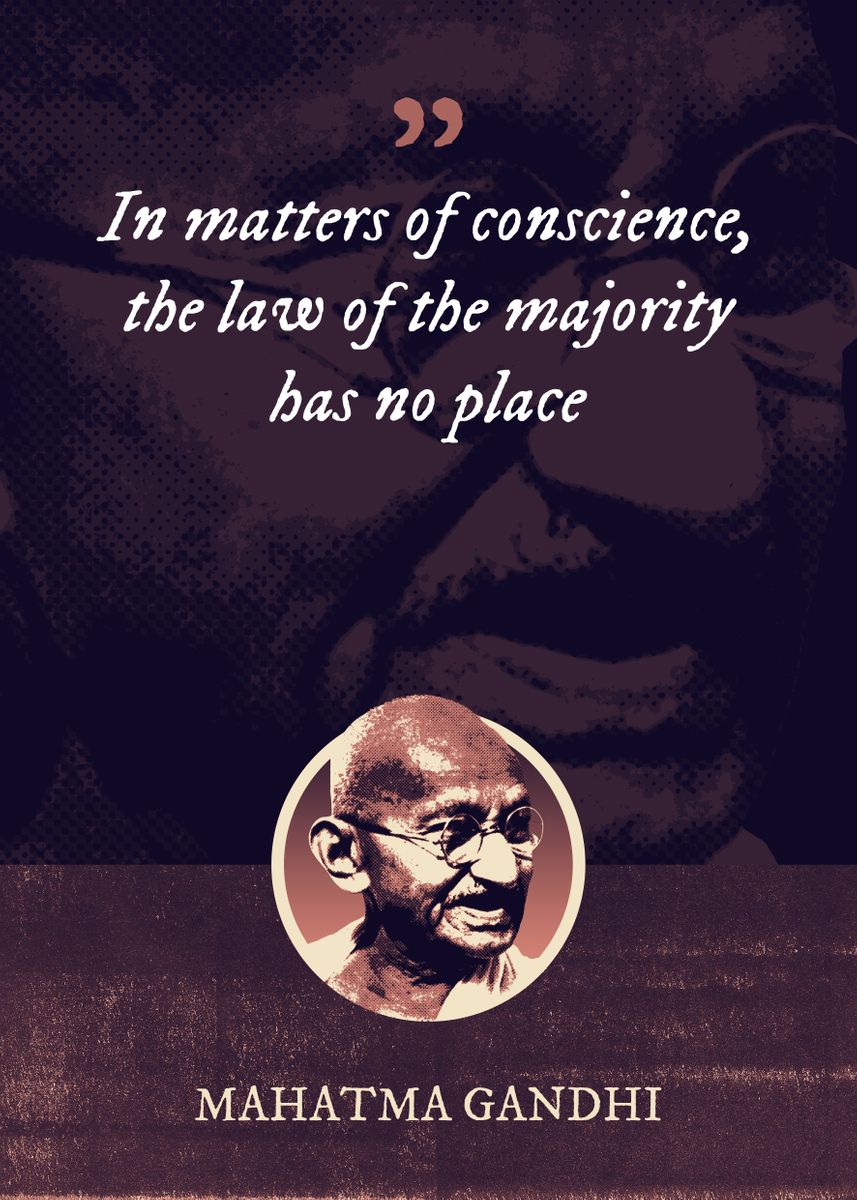 'In matters of conscience ' Poster, picture, metal print, paint by ...