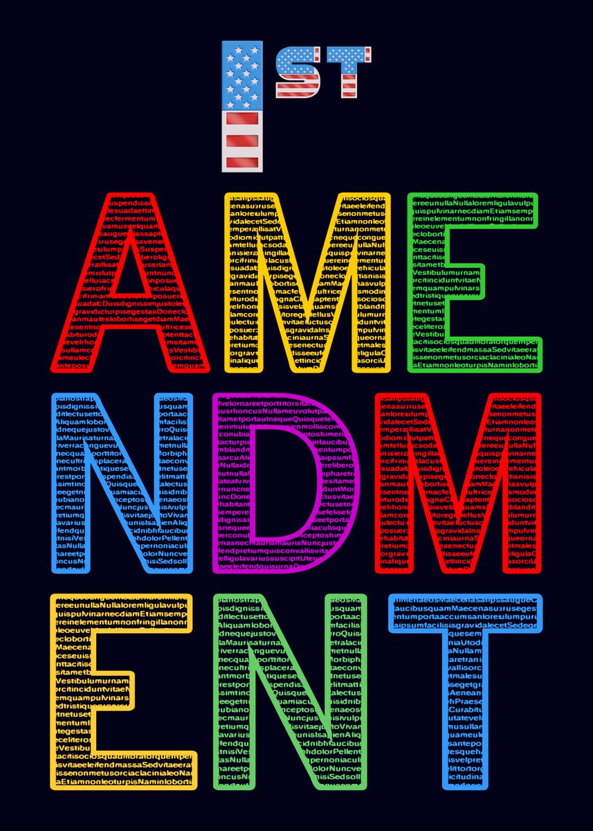 'The First Amendment' Poster, picture, metal print, paint by Art ...