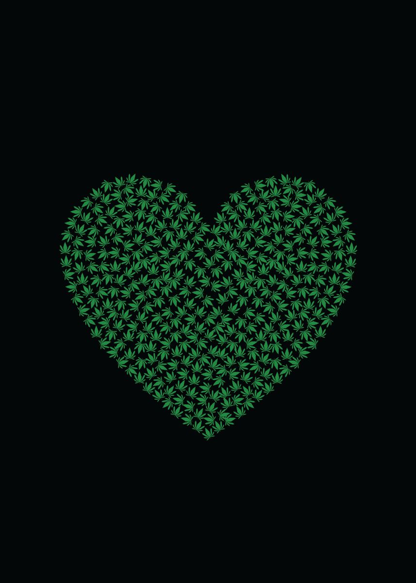 'Love Marijuana' Poster, picture, metal print, paint by Youwantit ...