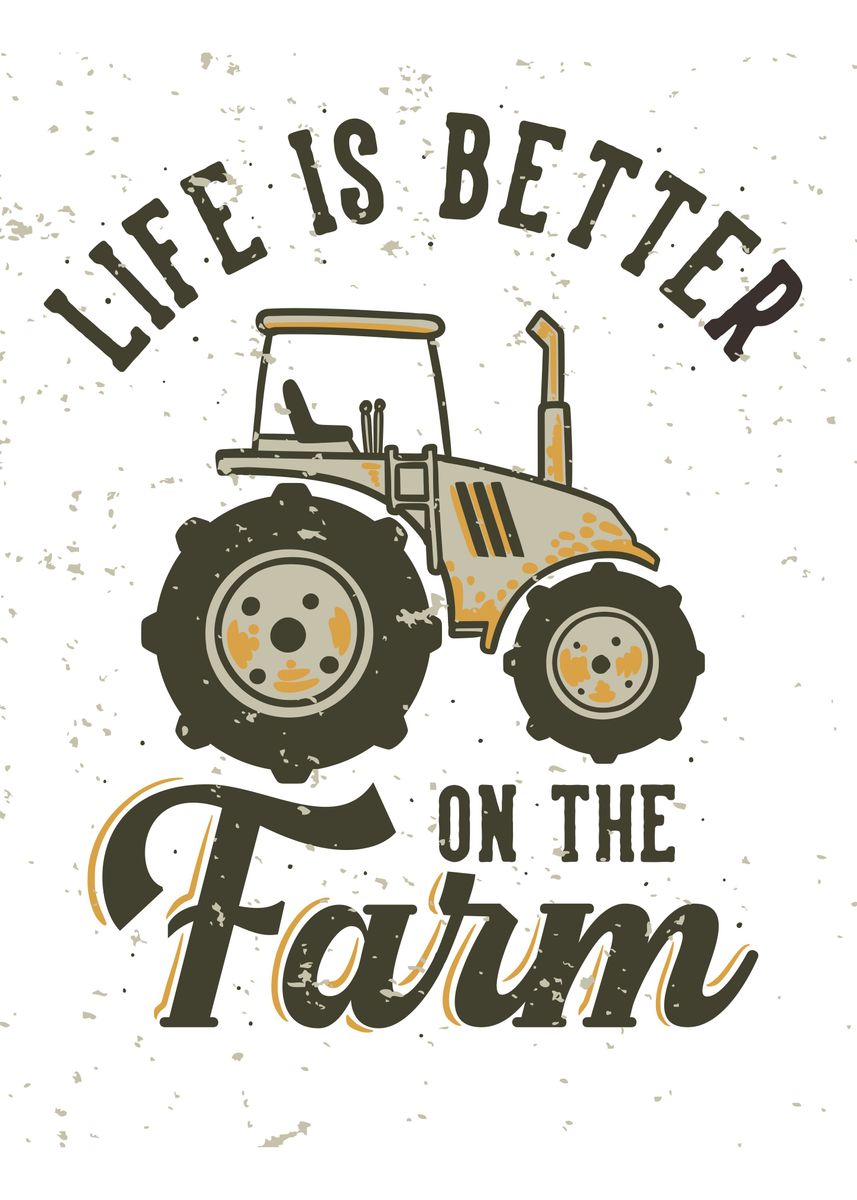 'Tractor' Poster, picture, metal print, paint by On Game | Displate