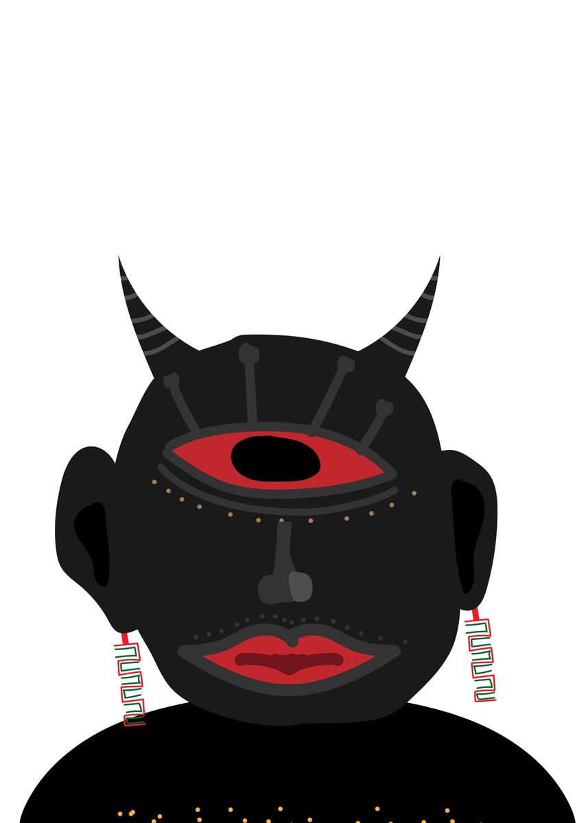 'devil abstract art' Poster, picture, metal print, paint by puangfikar ...